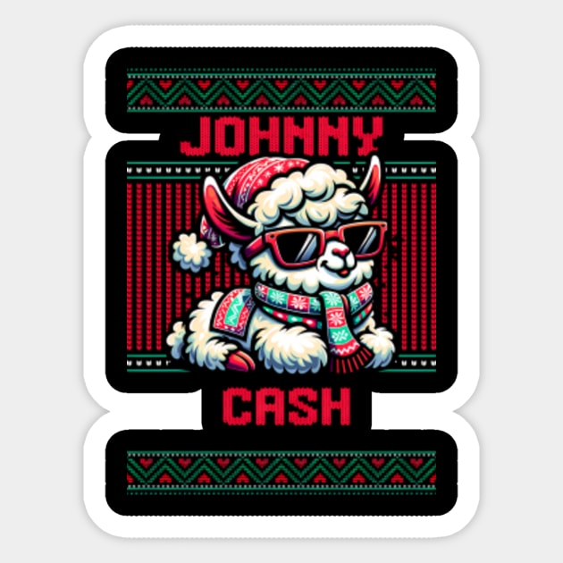 Minicorn x santa cash - Johnny Cash - Sticker | TeePublic